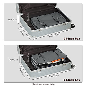 ELEZAY Hanging Packing Cubes Portable Closet Shelves Travel Collapsible Compression Garment Organizer for Carry-on Luggage Suitcase with Breathable Perforated Material X-Large_17.1*11.8*24.4 IN, Grey