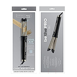 INFINITIPRO BY CONAIR Cool Air Curling Iron, Protects Against Damage and Locks in Style for Effortless Long Lasting Curls & Waves