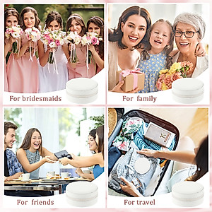 12 Pcs Travel Jewelry Case Bridesmaid Gift Boxes Jewelry Travel Organizer Small Round Jewelry Box Mini Storage Box(White)