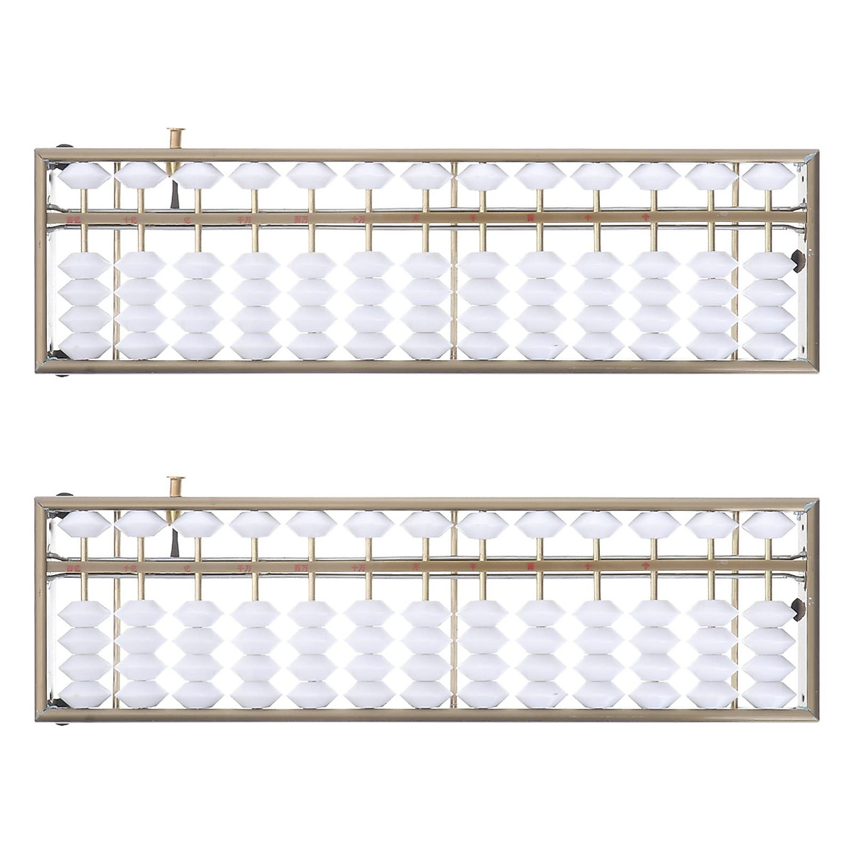 NUOBESTY 2 Pcs Abacus Chinese Counting Tool Kids Math Toys Old Chinese Calculator Chinese Bead Counter Toys for Toddlers Childrens Toys Student Aluminum Alloy Universal Japan White