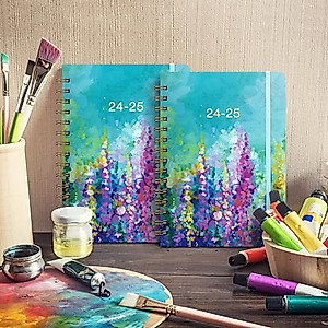 2024-2025 Planner - Planner/Calendar 2024-2025, Jul 2024 - Jun 2025, 2024-2025 Planner Weekly and Monthly with Tabs, 6.3" x 8.4", Hardcover with Back Pocket + Thick Paper - Oil Painting