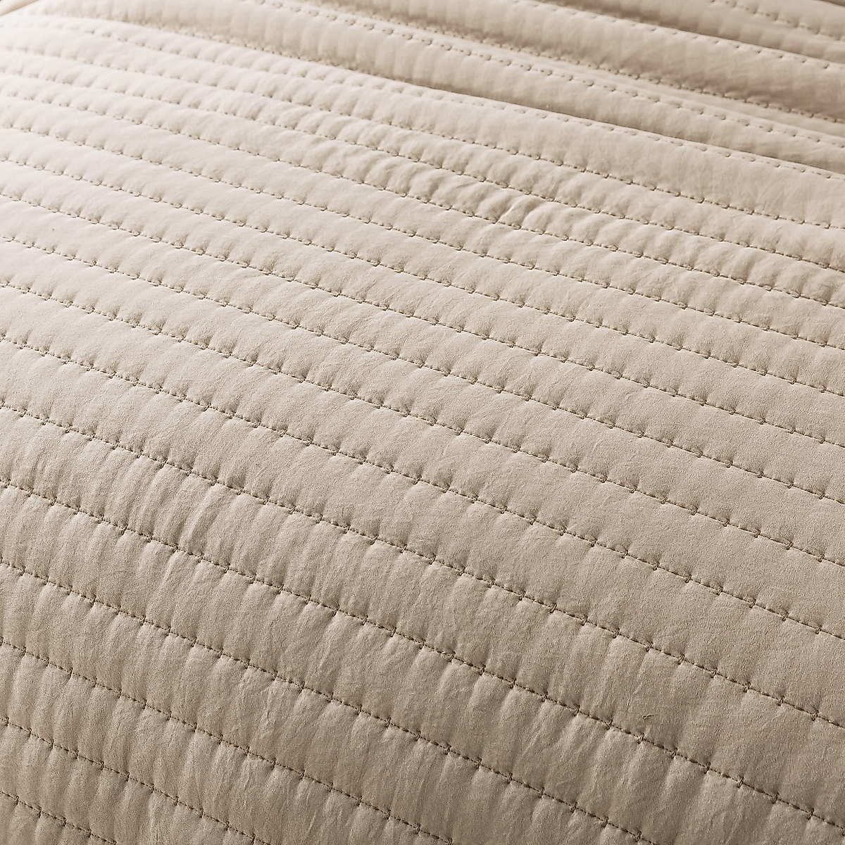 ROARINGWILD Beige Cream Tan Queen Size Quilt Bedding Sets with Pillow Shams, Full Lightweight Bedspread Coverlet, Quilted Blanket Thin Comforter Bed Cover for All Season, 3 Pieces, 90x90 inches