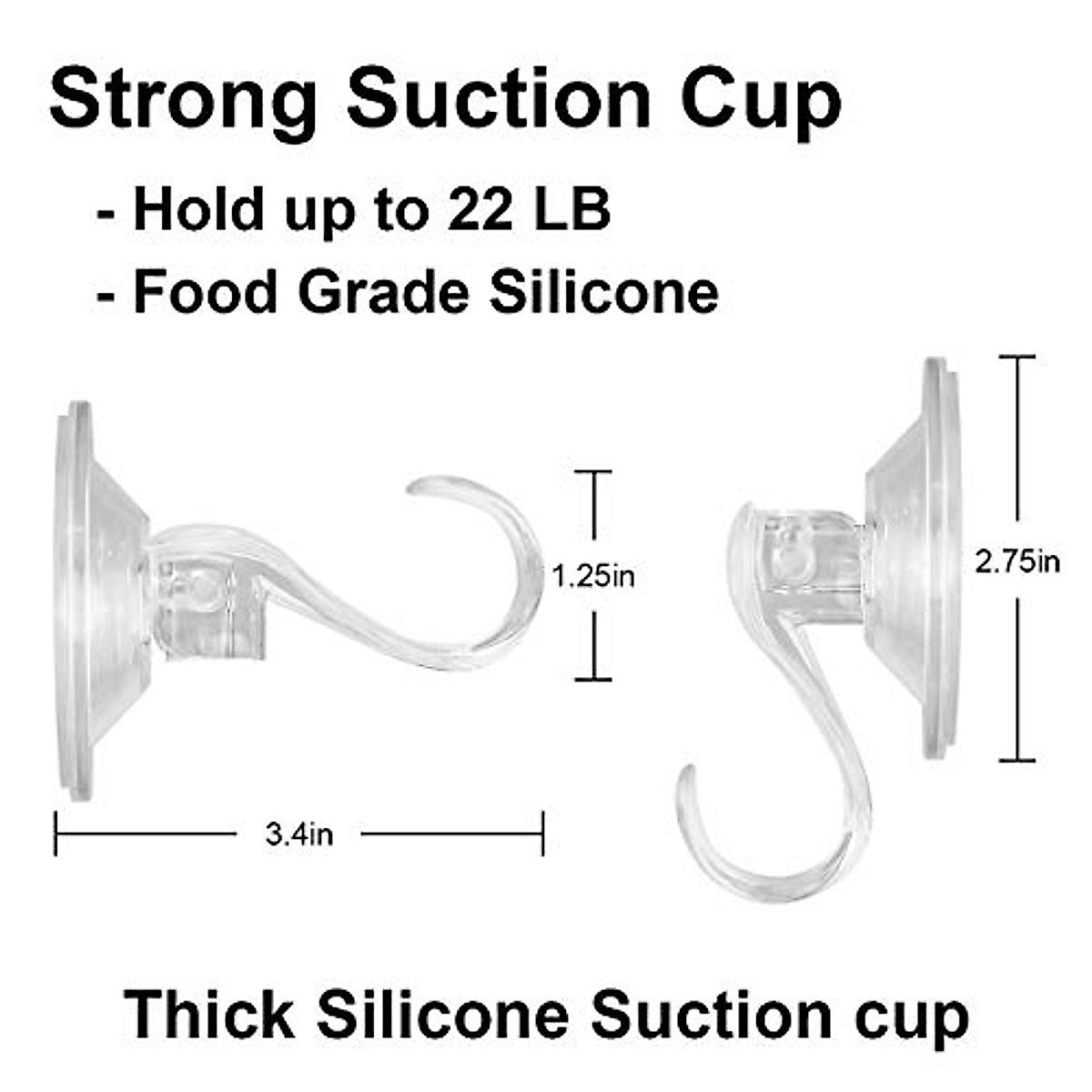 12PCS Wreath Hanger, Suction Cup Hooks with Key Lock, Heavy Duty Shower Suction Cup Hook Wall Door Glass Window Bathroom Suction Cups Hook, Door Hanger, Vacuum Plastic Hooks Holds up to 22Lbs