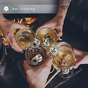 16PCS Disco Party Decorations, Mini Disco Ball Decor Reusable Straw, 70s Disco Ball Straws for Bachelorette Party Decorations Birthday Supplies (Silver)