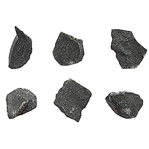 6PK Raw Basalt, Igneous Rock Specimens - Approx. 1" - Geologist Selected & Hand Processed - Great for Science Classrooms - Class Pack - Eisco Labs