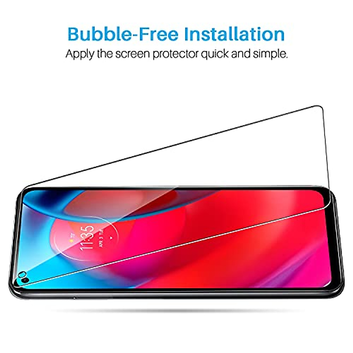 LK [4 Pack] 2 Pack Moto G Stylus 5G Screen Protector + 2 Pack Camera Lens Protector, Tempered Glass Screen Protector for Moto G Stylus 5G Only, Case Friendly, Easy Installation, HD Clarity
