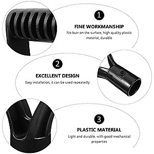 Cabilock 2pcs D Shaped Plastic Grip Snow Shovel Handle Replacement Spades Forks Garden Snow Removal Spade Snow Scoop Digging Raking Tools Hand Protect Black