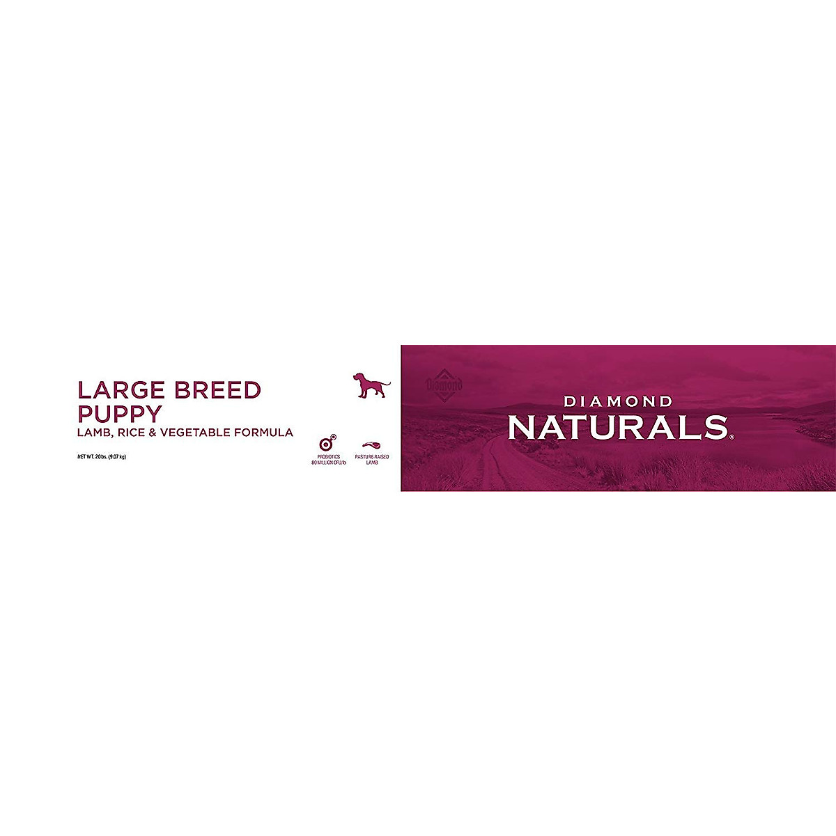 Diamond Naturals Large Breed Dry Puppy Food Real Lamb and Rice Protein, Probiotics, Superfoods, Antioxidants and Other Premium Ingredients to Support Health in Growing Puppies 20lb