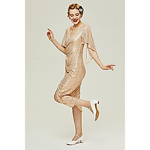 BABEYOND Ballroom Dance Shoes Women - Latin Salsa Closed Toe 1920s Retro Party Wedding Heels Pumps White