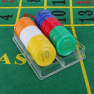 Leather&Arts 10 Inch Roulette Set Casino Game Kit Contains Plastic Roulette Wheel,Chips,Playing Cards,Felt Layout