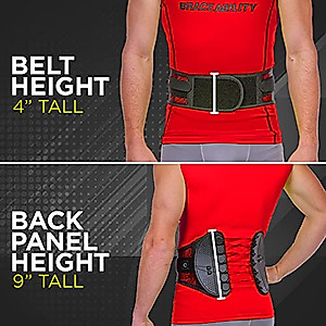 BraceAbility Spine Sport Back Brace - Athletic Men's and Women's Workout Lumbar Corset for Exercising, Running, Golfing, Driving, Fishing, Active Nurses and Police Work (Large)