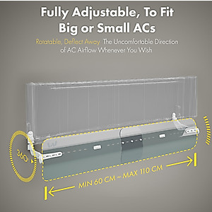 WITFORMS/CLASSIC - Adjustable AC air deflector suitable for Split air conditioners. Enhance cooling and heating circulation