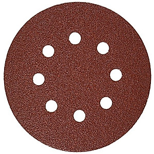 BOSCH SR5R060 5-Piece 60 Grit 5 In. 8 Hole Hook-And-Loop Sanding Discs