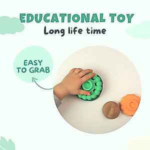 NEAFRON Baby Stacking Toy for Toddlers - BPA-Free Food-Grade Silicone Stacking Toy Teether - Montessori Sensory Nesting Toy for Toddlers