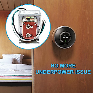 HQRP 120V-240V to 24V 40VA Transformer Compatible with Nest, Ecobee, Sensi, Honeywell Thermostat, Nest Doorbell and All Versions of Ring Doorbell Power Supply Adapter Door-Bell 120v-240v-to-24v, UL