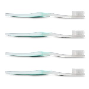 WELdental Welbrush Soft Flossing Sensitive Toothbrushes (Seafoam, 4-Pack)