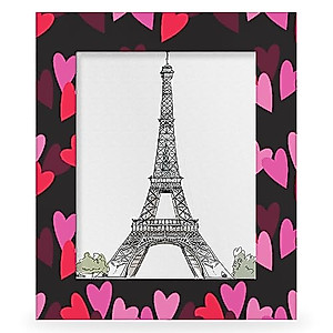 POFATO Red Heart Love 8x10 Picture Frame Wood Photo Frame for Tabletop Display Wall Mount Picture Frame Display 8 x 10 Inch Photo Wall Decor Home Gift Frames