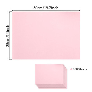RINDOJIN 100 Sheets Pink Tissue Paper for Gift Bags 14 x 20 Inches Wrapping Tissue Paper Pink Wrapping Paper for Gift Packaging Filler Art Crafts Wedding Birthday Gift Wrapping Paper