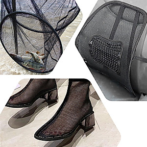 62 x 59-inch Slightly Stretchy Soft Mesh Black Mesh Fabric Netting Mesh Fabric Netting for Backpack Pocket and Straps, Netting Bag Shopping Bag, Netting Clothes and Sewing Projects