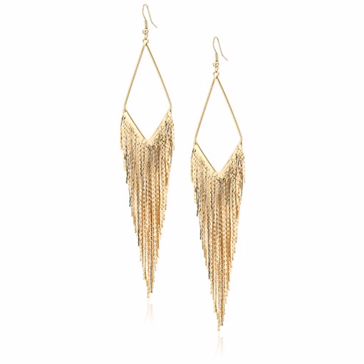 GUESS "Basic" Gold Fringe Linear Drop Earrings