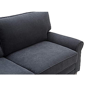 Serta Copenhagen 73" Sofa - Pillowed Back Cushions and Rounded Arms, Durable Modern Upholstered Fabric - Charcoal