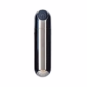 pure love Vibrator Bullet, Rechargeable, Waterproof, Adult Sex Toy, Smoky Silver, 3"