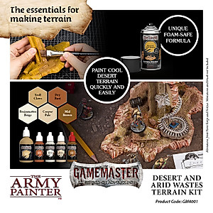The Army Painter Dungeons and Dragons Starter Terrain Paint Set with 5 Terrain Paints, 1 Spray, Basing Materials - Gamemaster (Dungeons & Caverns Terrain Paint Starter Set)
