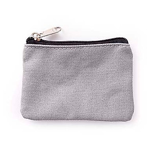 HappyDaily 6 Pack Canvas Zipper Bags Small Makeup Bags Lipstick Cosmatic Organizer Small Storage Pouch Carrying Purse (Pink/Hotpink/Sky Blue/Purple/Orange/Grey, Small (3.1'' x 5.1'')) (HD274)