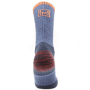 MIRMARU Men’s 5 Pairs Hiking Outdoor Trail Running Trekking Moisture Control Terry Full-Cushioned Crew Socks (M266-LARGE)