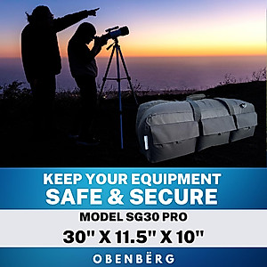 OBENBERG Professional 30" Telescope Bag: High-Density Foam Travel Universal Carrying Case for Celestron, Meade, Orion & Vixen with Shoulder Strap & Accessories, Perfect for Astronomy & Photography
