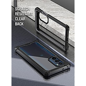 Poetic Guardian Series Case Designed for Motorola Edge Plus 5G 6.7" (2022) / Edge+ 5G UW (2022), Model # XT2201,Full Body Hybrid Shockproof Bumper Cover with Built-in Screen Protector, Black/Clear