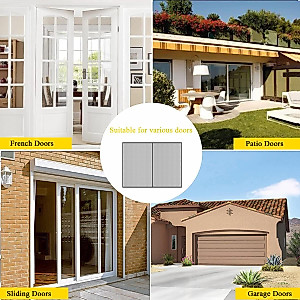 LIAMST Garage Door Screen for 18x8FT,2 Car Garage Doors- Reinforced Fiberglass Door Screen,Stronger High Energy Magnets ， Magnetic Screen Door