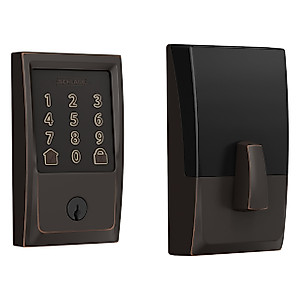 Schlage Encode Smart WiFi Deadbolt with Century Trim In Aged Bronze