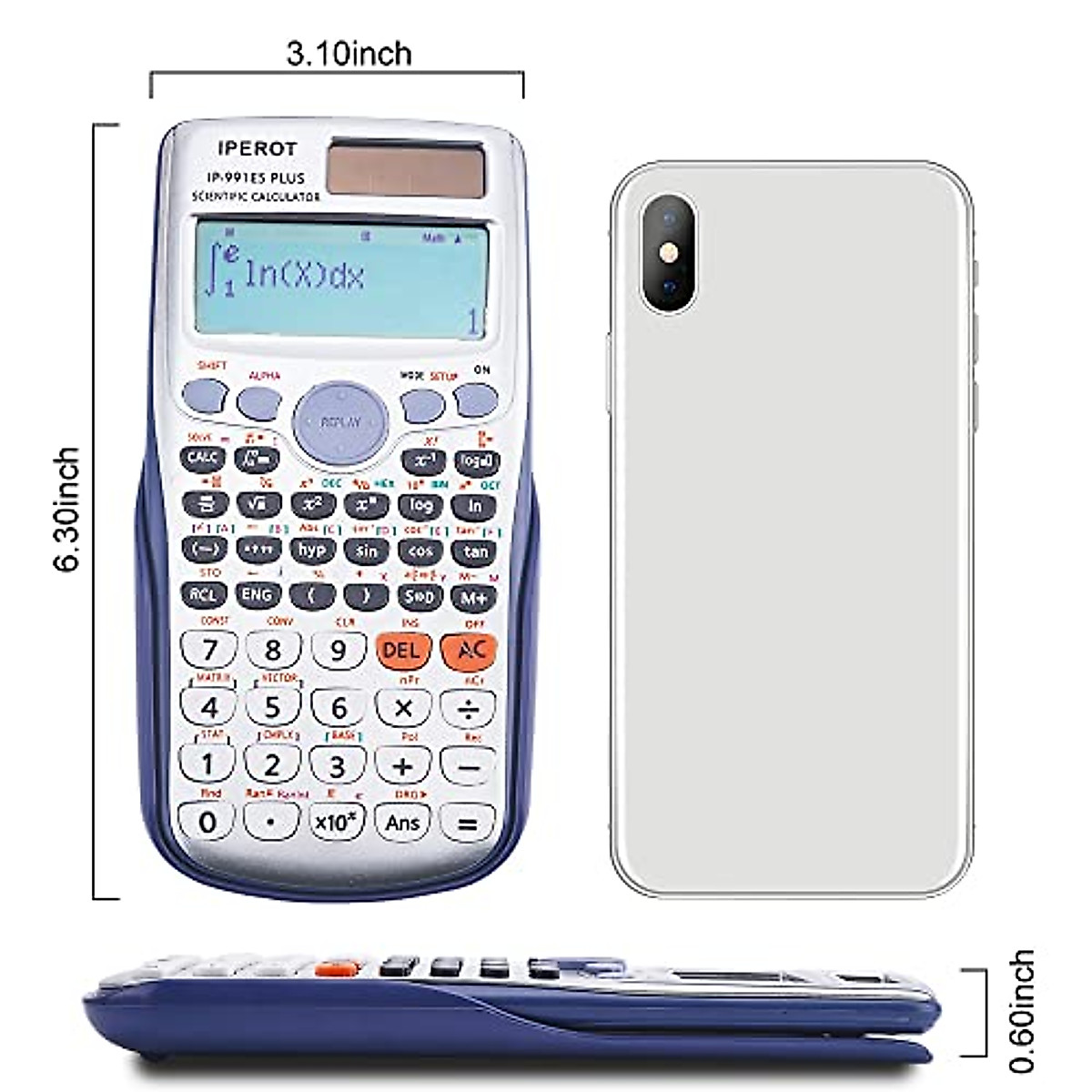 IPEROT Scientific Calculators, Scientific Calculator Large Screen 417 Functions, Calculators Very Suitable for High School and College Students Calculus Algebra and Other Math Textbooks (991ES Plus)