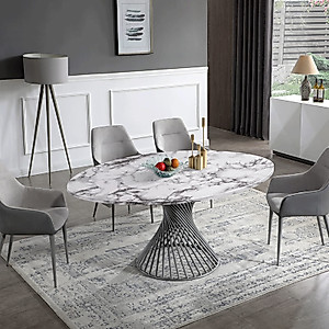 Caltero Marble Contact Paper 15.7" x 118" Black White Grey Wallpaper Peel and Stick Glossy Marble Self Adhesive Contact Paper for Countertop Kitchen Cabinets Bathroom