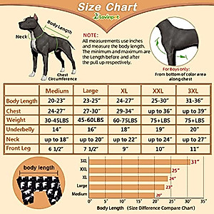 LovinPet Large Dog Onesie - Stretch Cotton Pet Shirts with Animal Print, Full Coverage Dog Clothing Perfect to Prevent Licking Wounds After Surgery for Medium & Large Dogs,Black M