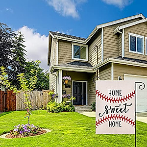 Baseball Garden Flag 12.5 x 18 Inch Vertical Double Sided Home Sweet Home Bat Ball Sport Softball Flag Yard Outdoor Decoration