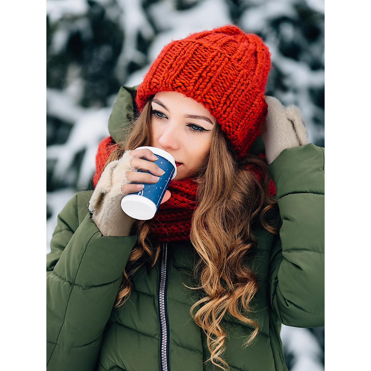 Bencailor 3 Pairs Winter Fingerless Gloves Warm Convertible Mittens Flap Cover Cat Paw Gloves for Women Cold Weather Cosplay (Dark Gray, White, Light Khaki)