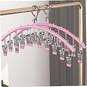 Drying Drip Hanger, 2Pcs Space Saving Sock Hangers Stainless Steel Sock Dryer Laundry Drying Rack Clothes Hanger Anti-skidding Legging Hangers Durable Sock Peg Hanger for Underwear Socks Pink