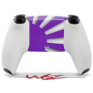 WraptorSkinz Skin Wrap compatible with Sony PS5 DualSense Controller Rising Sun Japanese Flag Purple (CONTROLLER NOT INCLUDED)