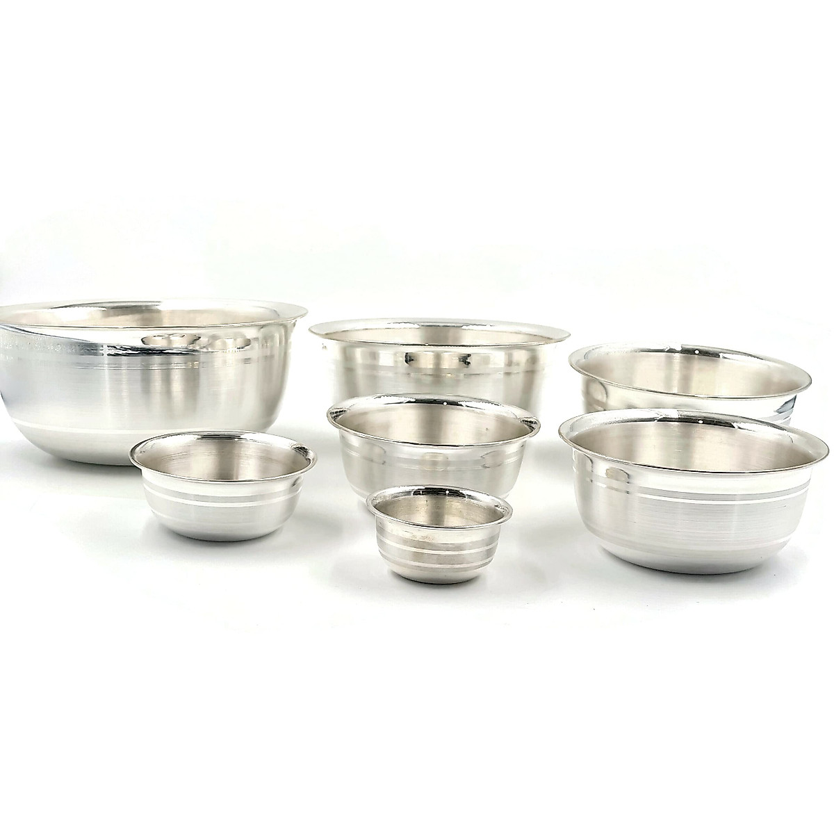 Balaji 999 Pure Silver 3.5 inch Bowl & Spoon - 3.5-inch Set#01