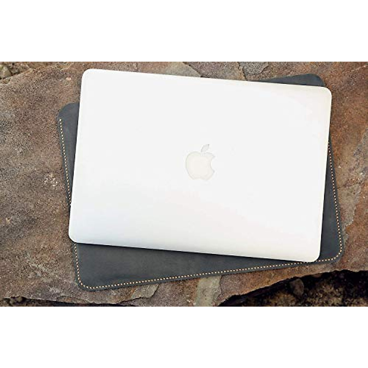 Grey leather macbook pro 13 15 inch case sleeve, gray leather macbook air 11 13 inch case sleeve, leather macbook 12 inch case MACX09S