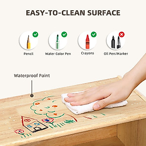 OOOK Rubber Wood 6 Cube Storage Organizer, Ladder Corner Shelf with Display Paltform, 3 Tier Kids Bookshelf and Toy Storage, Kids Furniture, Natural Solid Wood.