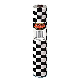 Checkered Table Roll (black & white) Party Accessory (1 count) (1/Pkg)