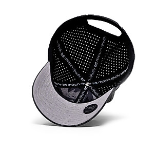 melin A-Game Hydro, Heather Charcoal, Men’s Performance Snapback Hats, Water-Resistant Fitted Baseball Caps for Men & Women, Golf, Running, or Workout Hat, Medium-Large