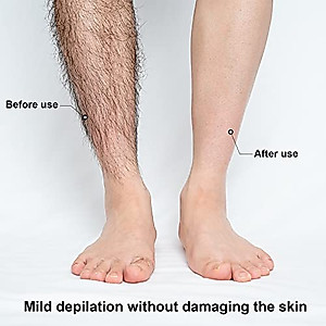 Buwico Crystal Hair Eraser, Crystal Hair Remover for Women and Men, Painless Exfoliation Hair Removal Tool for Arms Legs Back, Magic Hair Eraser (White)