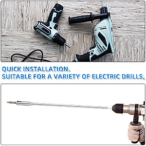 ERGAOBOY 2 Pcs 6" & 12" Dril Bit Extension with Hex Wrench Kit,Fit for 1/4 Wood Spade Drill Bit