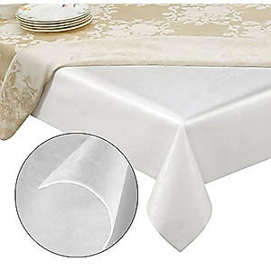 tablecloths by design - Quality Table Pad Protector, Waterproof Vinyl Table Cover for Superior Protection from Spills, Scratches & Heat - Reusable Table Cloth with Cushion Flannel Backing (54 x 108)