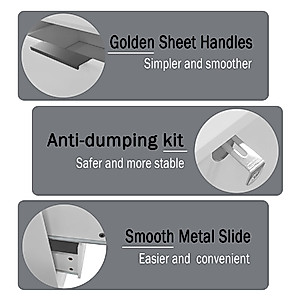 TaoHFE 6 Drawer Dresser for Bedroom Modern White Chest of Drawers for Nursery Wood Dresser for Kids Horizontal Dressers & Chests of Drawers for Bedroom Living Room (White/ 6 Drawer)