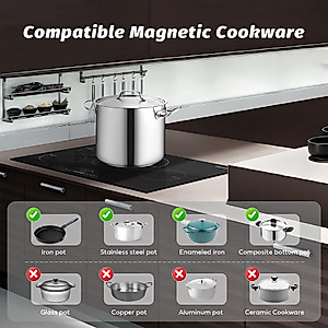 Induction Cooktop 30 Inch,4 Burner Electric Stove with Power Boost Smooth Surface Ceramic Glass,Black,220-240V,Shutdown,Timer,Pause,Child Lock,Drop-in,Hot Plate Cooktop,Electric Induction Burner,7200W